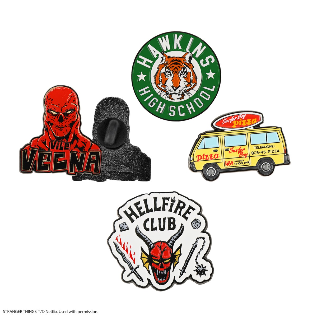 Stranger Things Set of 4 pins, Season 4 | PAN Vision