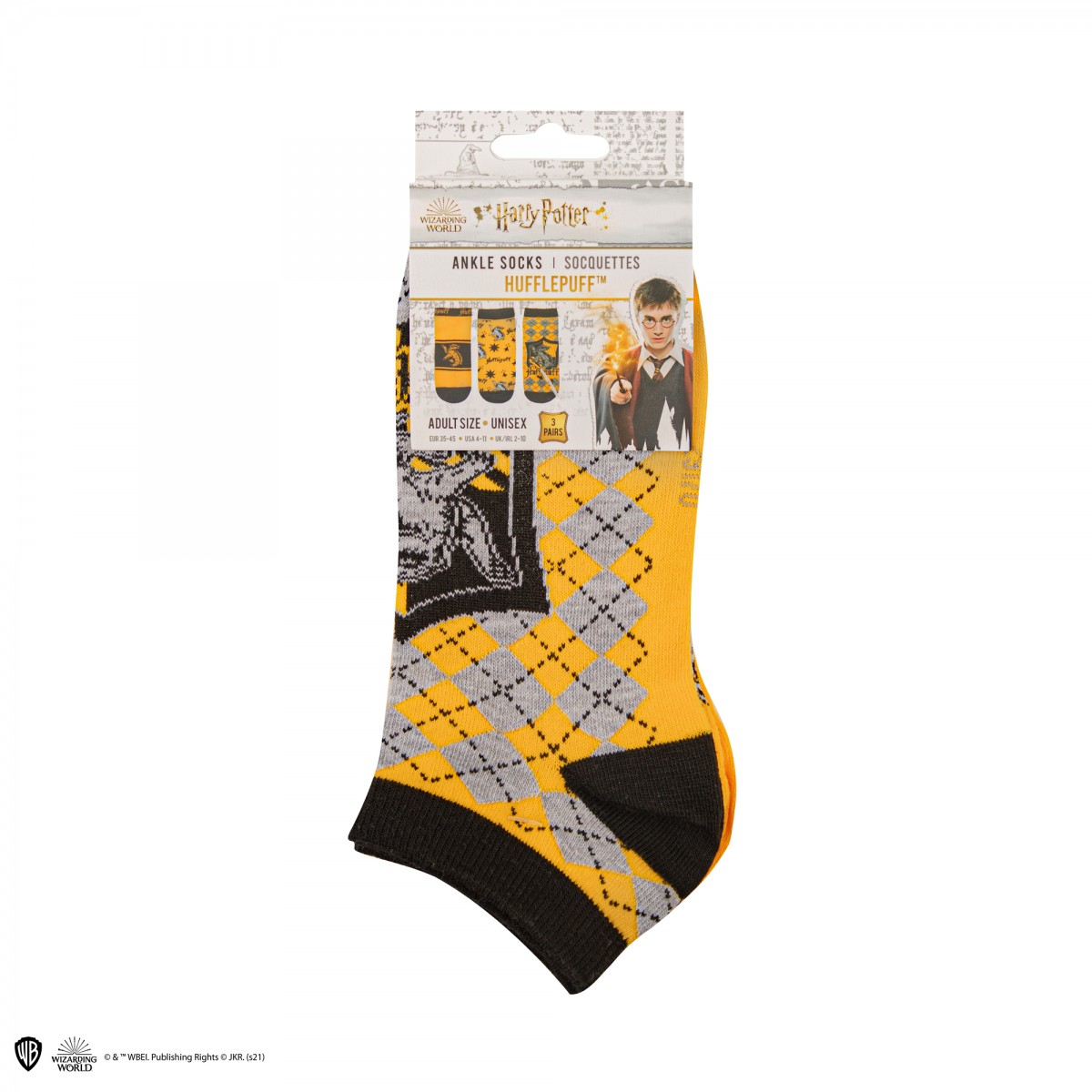 Harry Potter Socks Set of 3 - Ankle - Hufflepuff | PAN Vision