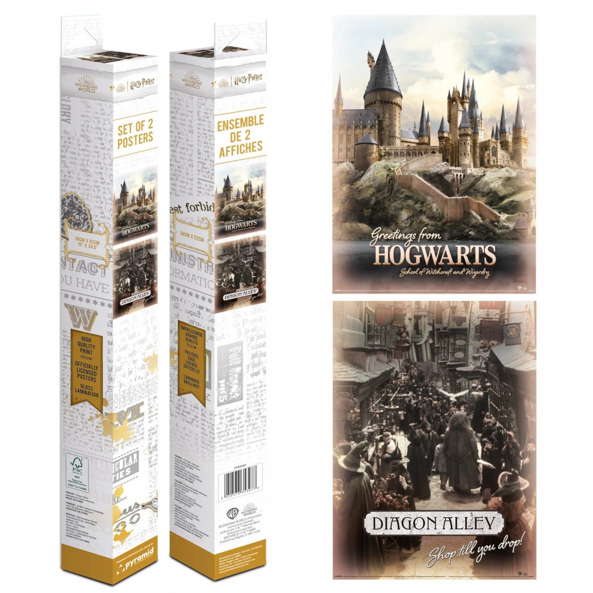 Boxed Posters - Harry Potter Diagon Alley, Hogwarts | PAN Vision