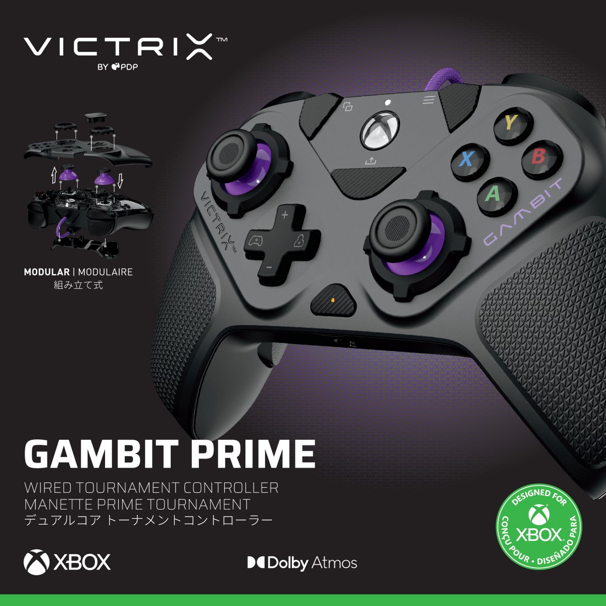 Victrix Gambit Prime Wired Controller - Grey | PAN Vision